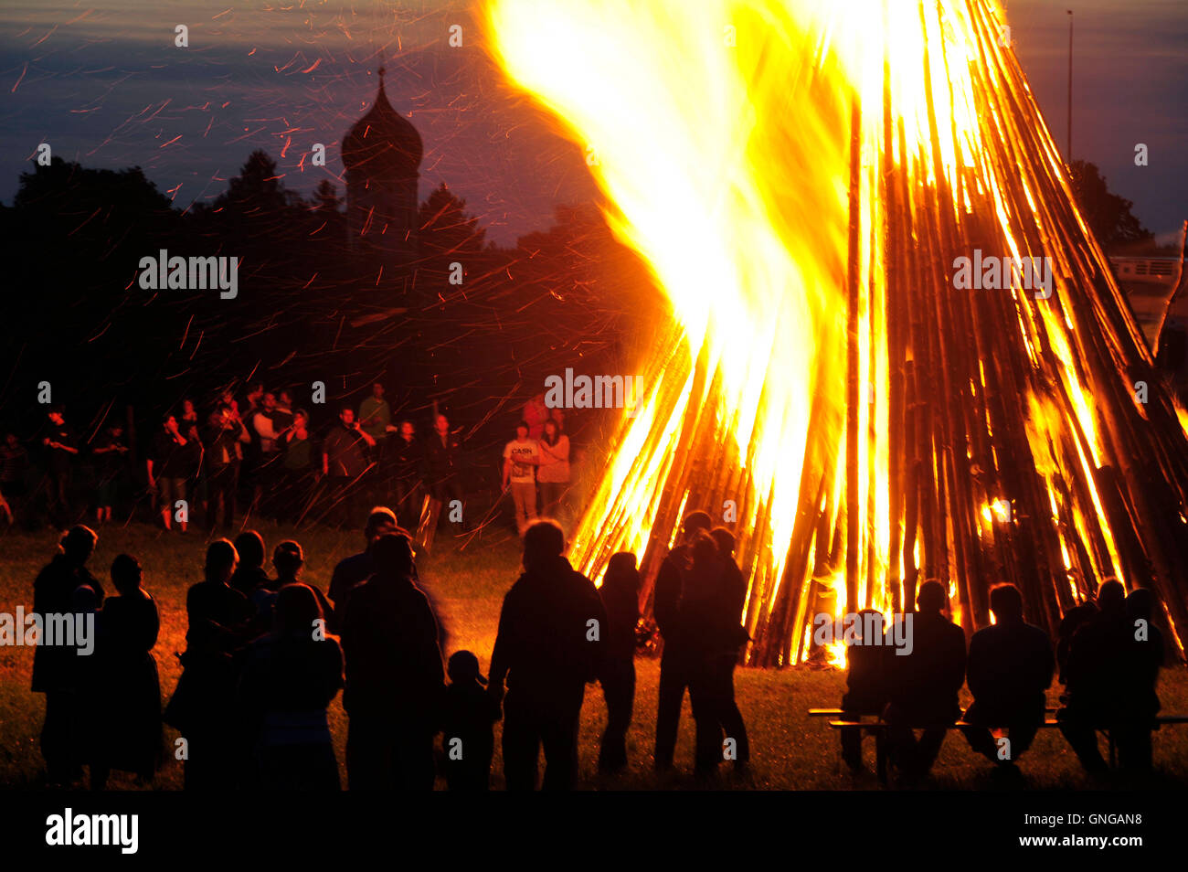 Midsummer fire in Aying, 2012 Stock Photo - Alamy