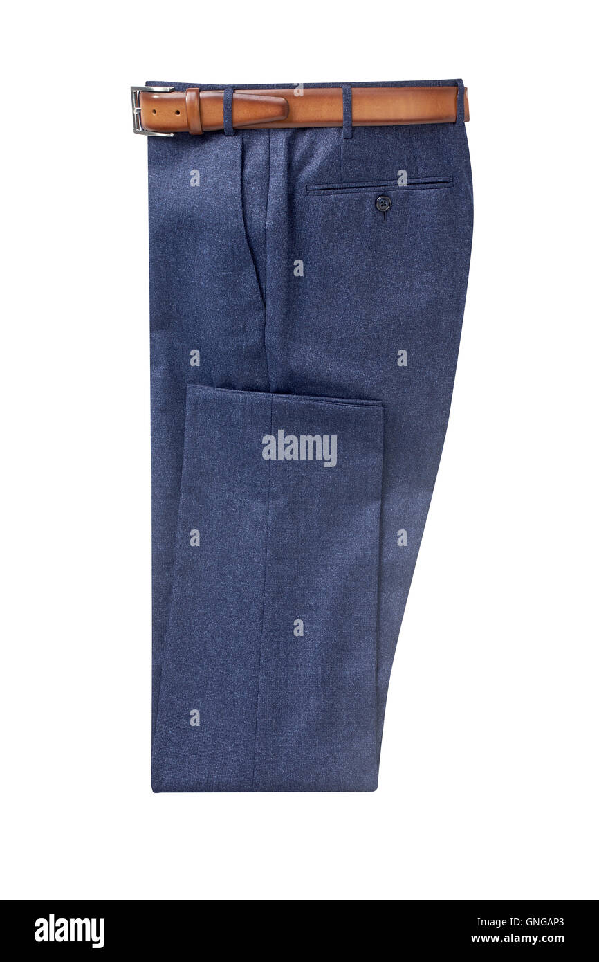 folded men pants isolated on white Stock Photo - Alamy
