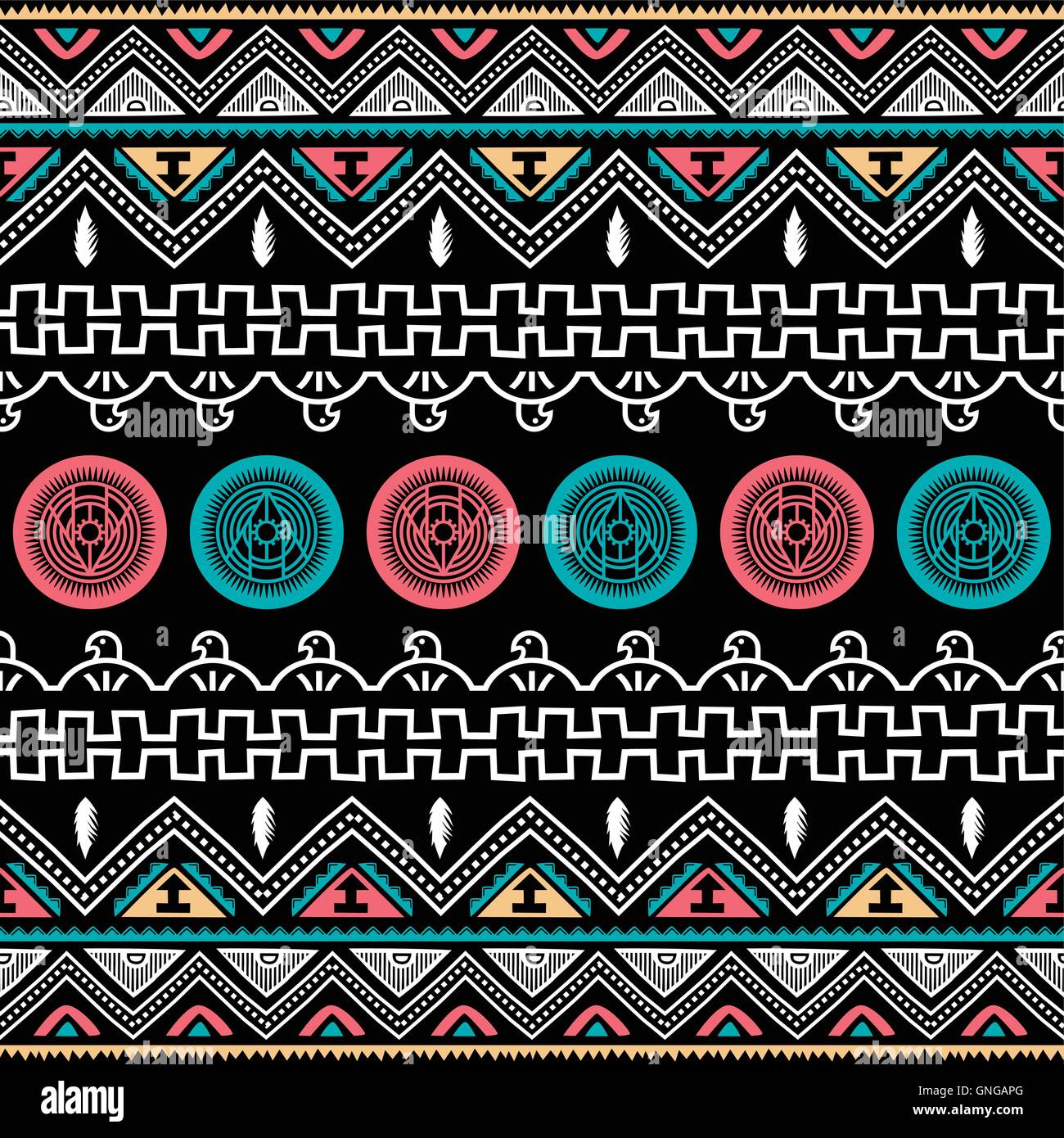 color native ethnic seamless pattern Stock Vector Image & Art - Alamy