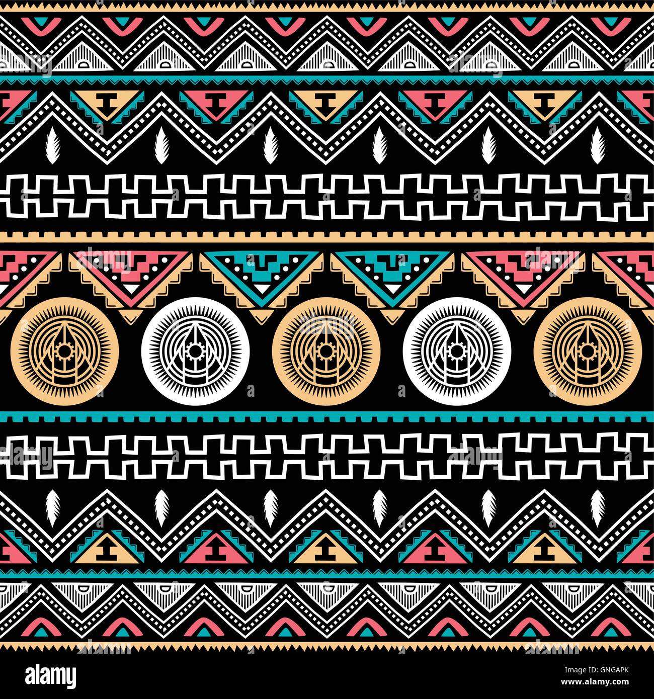 color native ethnic seamless pattern Stock Vector Image & Art - Alamy
