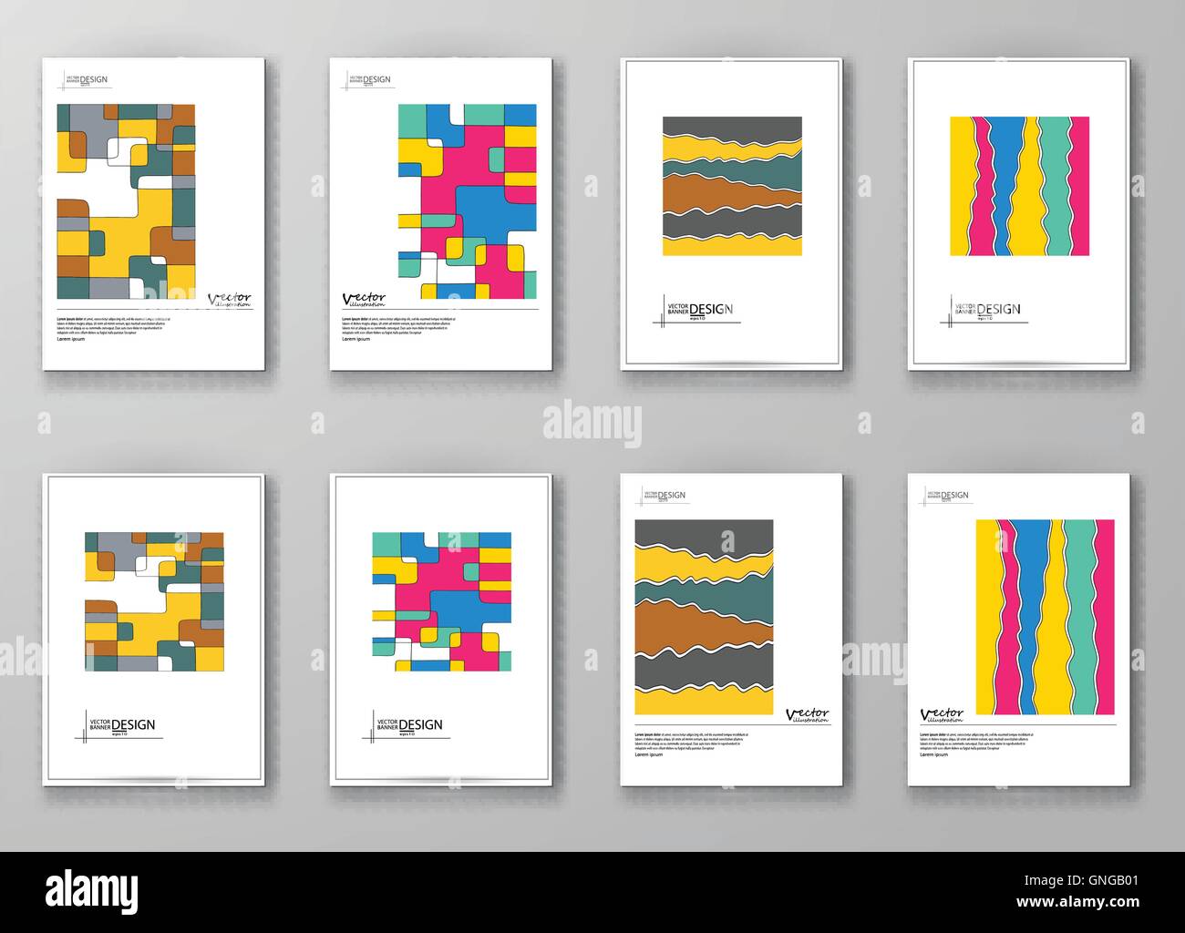 Set of abstract design templates Stock Vector Image & Art - Alamy