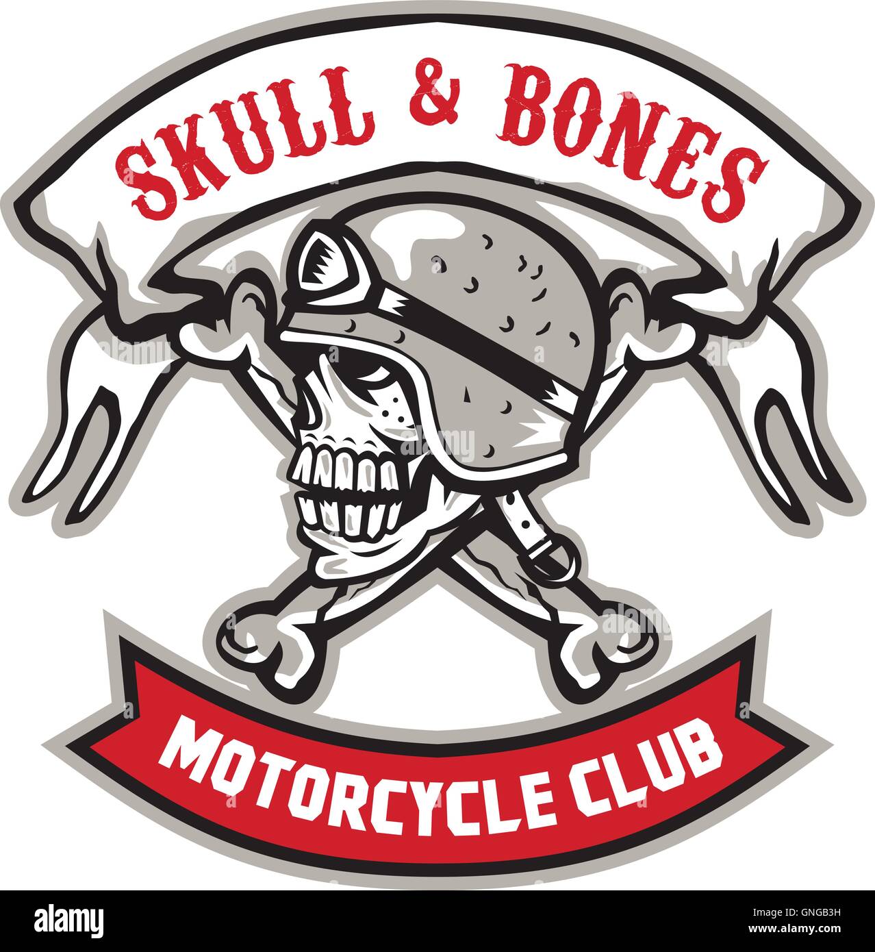 Skull motorcycle helmet Stock Vector Images - Alamy