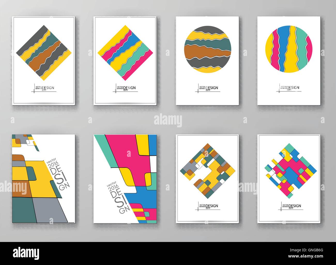 Set of abstract design templates Stock Vector Image & Art - Alamy