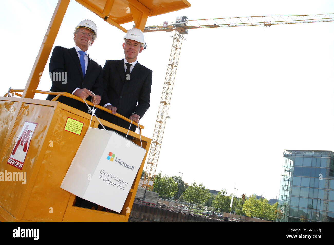 Groundbreaking ceremony for the Microsoft headquarters in Munich, 2014 ...