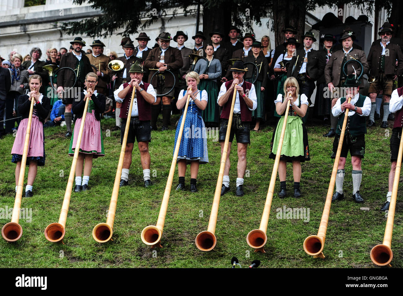 Traditional concert at the Munich Oktoberfest, 2014 Stock Photo - Alamy