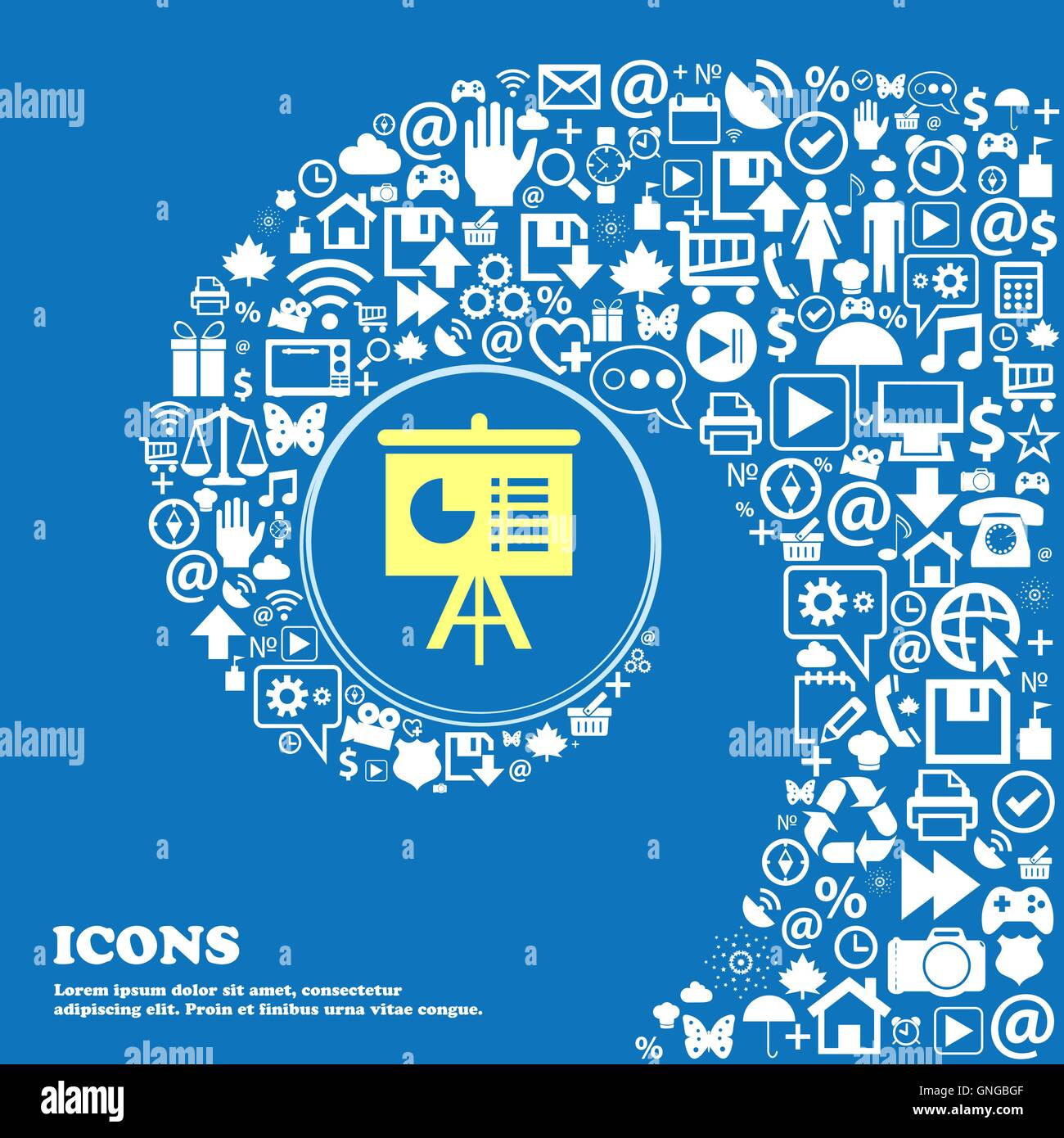 presentation board icon . Nice set of beautiful icons twisted spiral ...