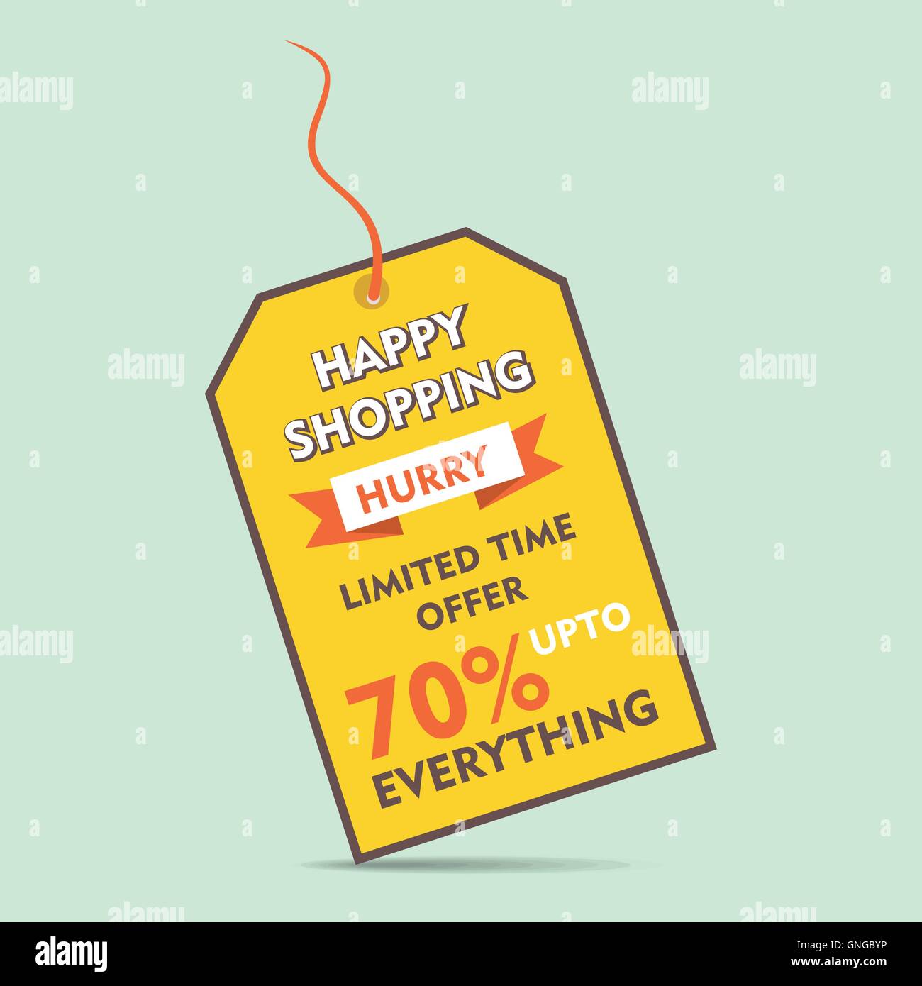happy shopping big discount offer tag style banner design vector Stock ...