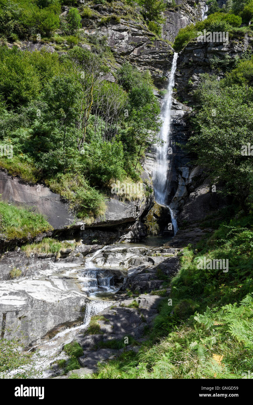 Santa Petronilla waterfalls at Biasca on Cantone Ticino, Switzerland ...