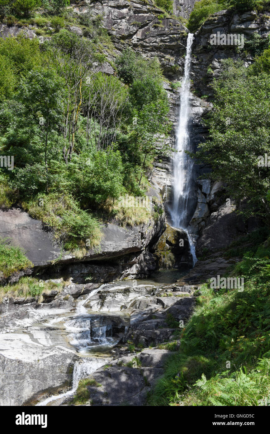 Santa Petronilla waterfalls at Biasca on Cantone Ticino, Switzerland ...