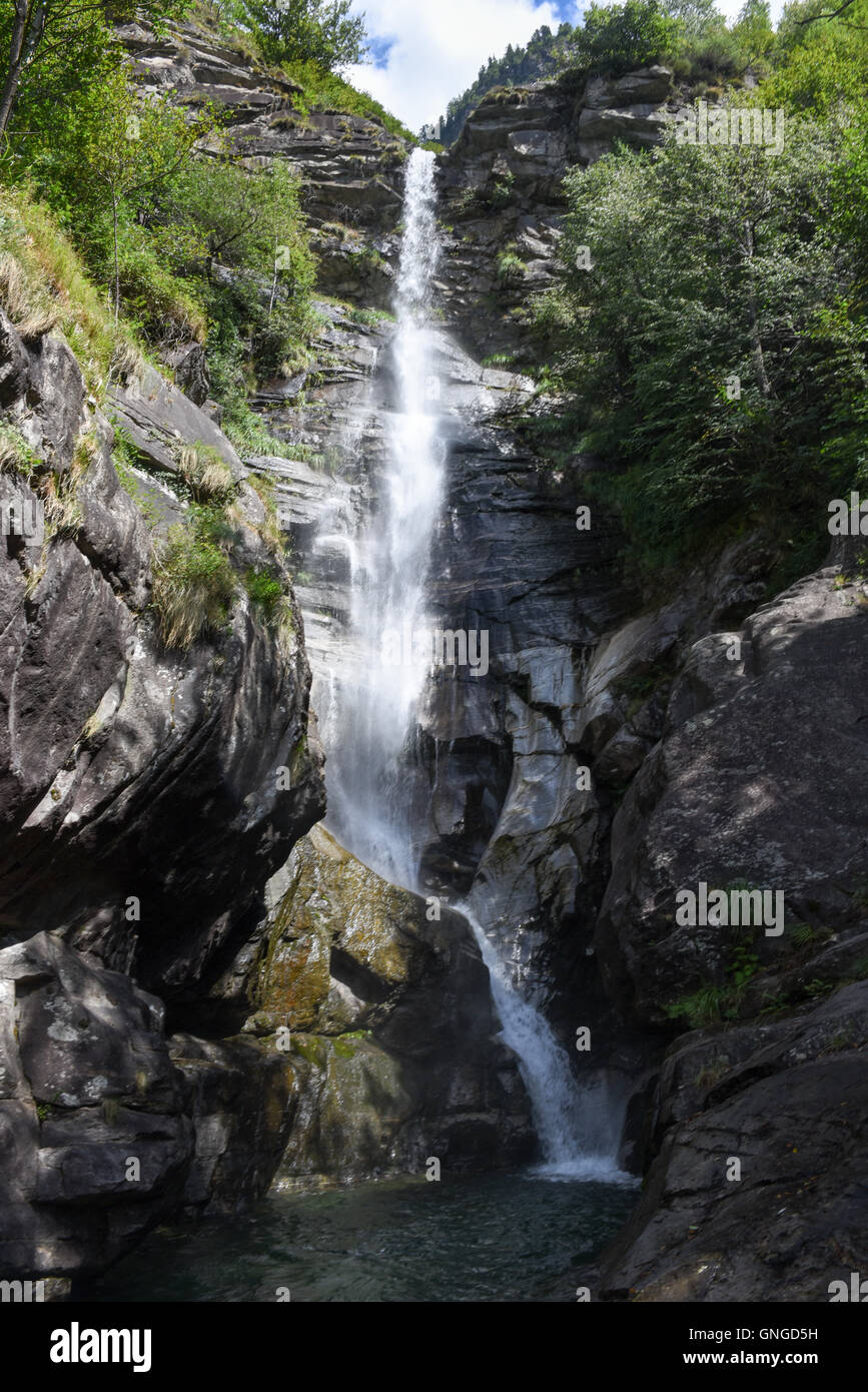 Santa Petronilla waterfalls at Biasca on Cantone Ticino, Switzerland ...