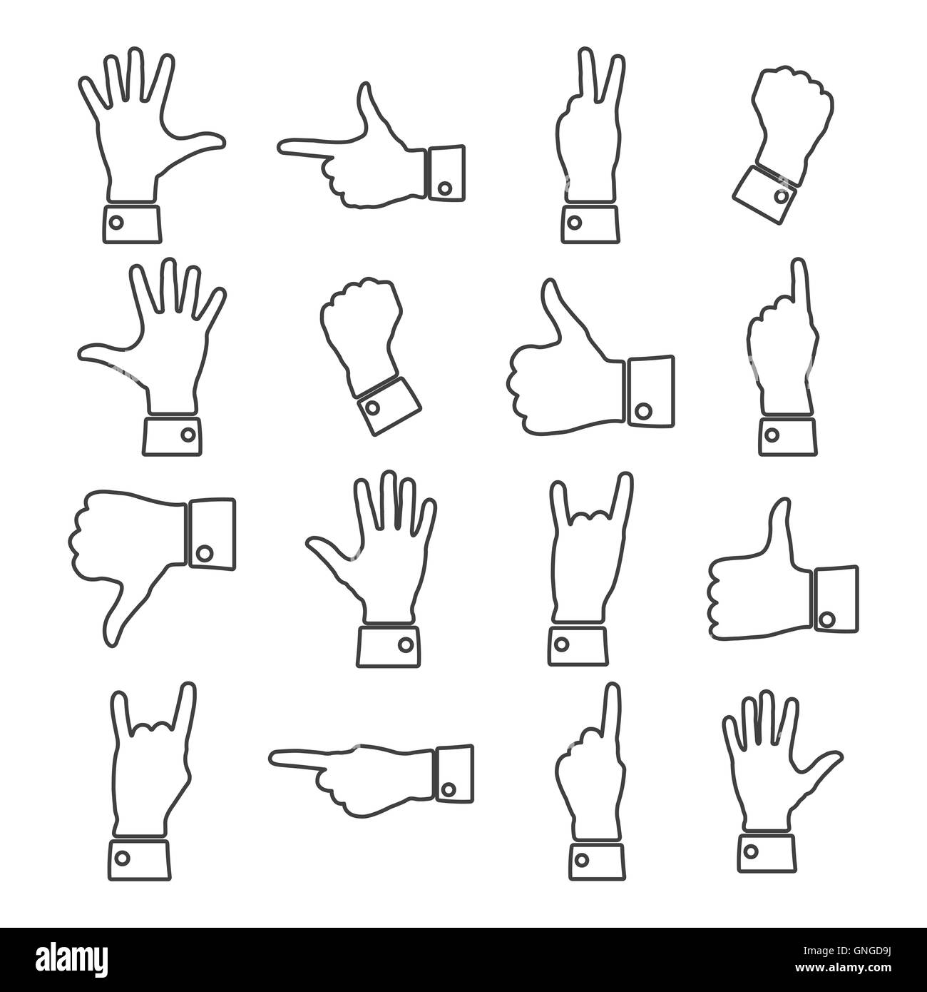Icons hands, vector illustration Stock Vector Image & Art - Alamy