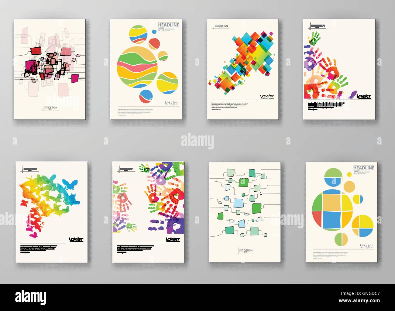 Set of abstract design templates Stock Vector Image & Art - Alamy