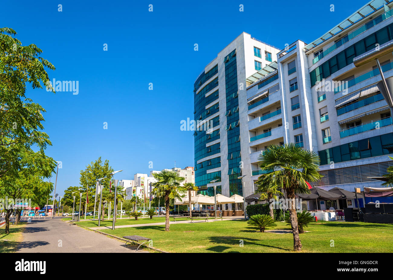 Buildings in the city centre of Podgorica - Montenegro Stock Photo - Alamy
