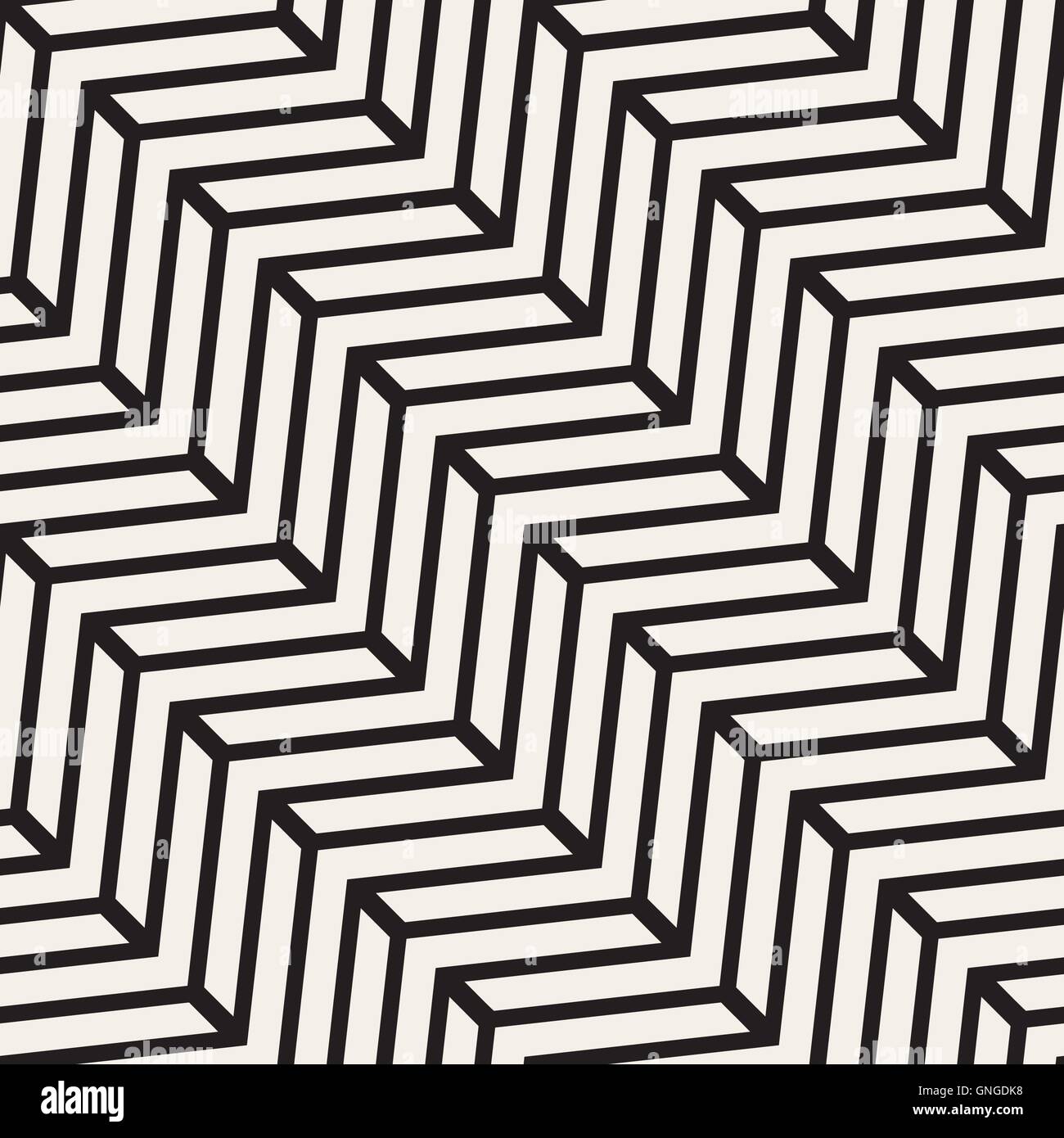 Vector Seamless Black And White Chevron Line Geometric Pattern Stock ...