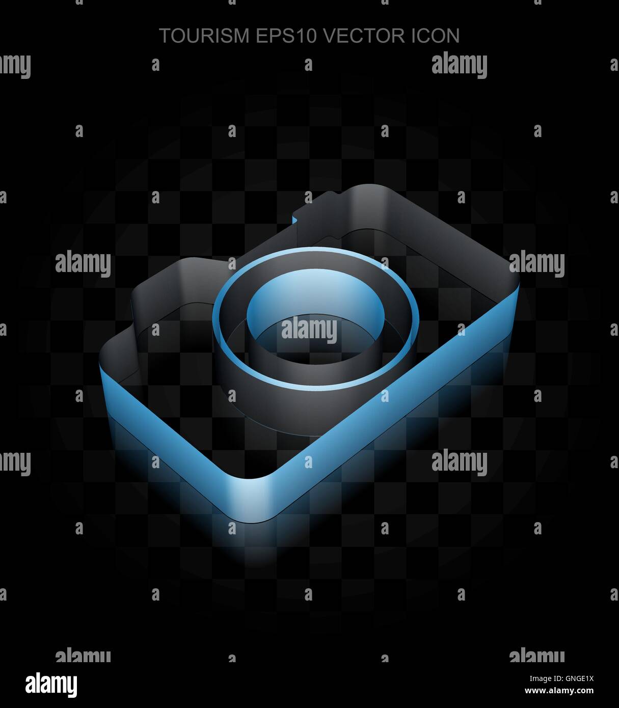 Camera icon black and blue icon Stock Vector Images - Alamy