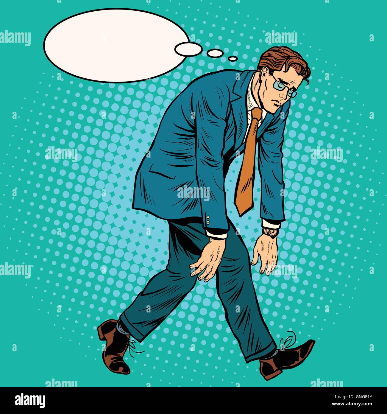 Tired man, depression and grief Stock Vector Image & Art - Alamy