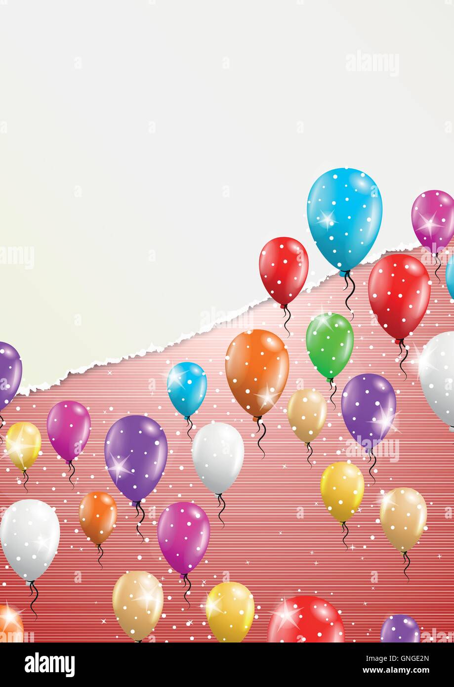 backgroud with balloons and torn paper Stock Vector Image & Art - Alamy