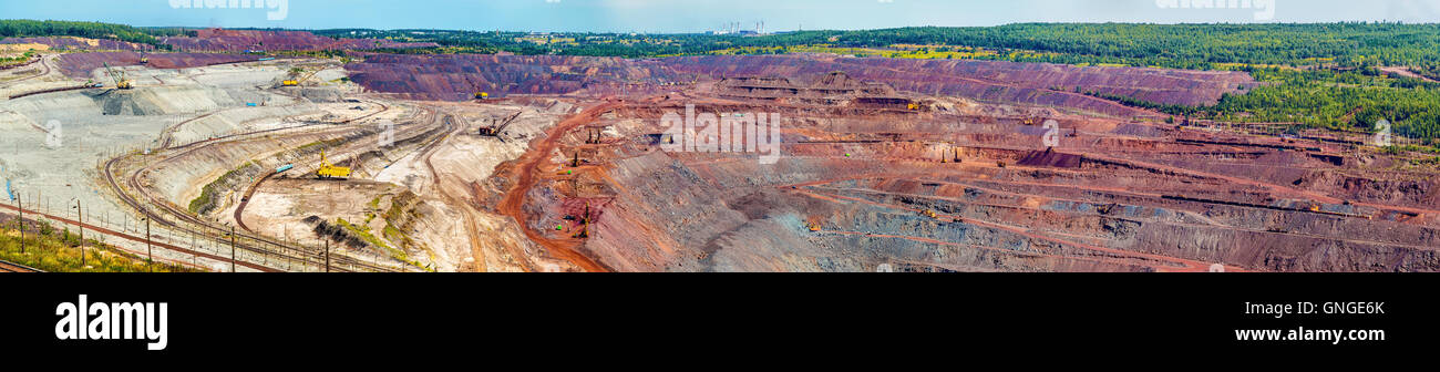 Mikhailovsky iron mine within Kursk Magnetic Anomaly, Russia Stock ...