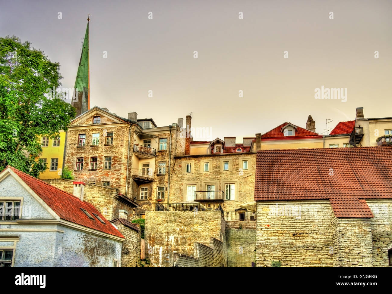 Buildings in the historic centre of Tallinn, Estonia Stock Photo - Alamy