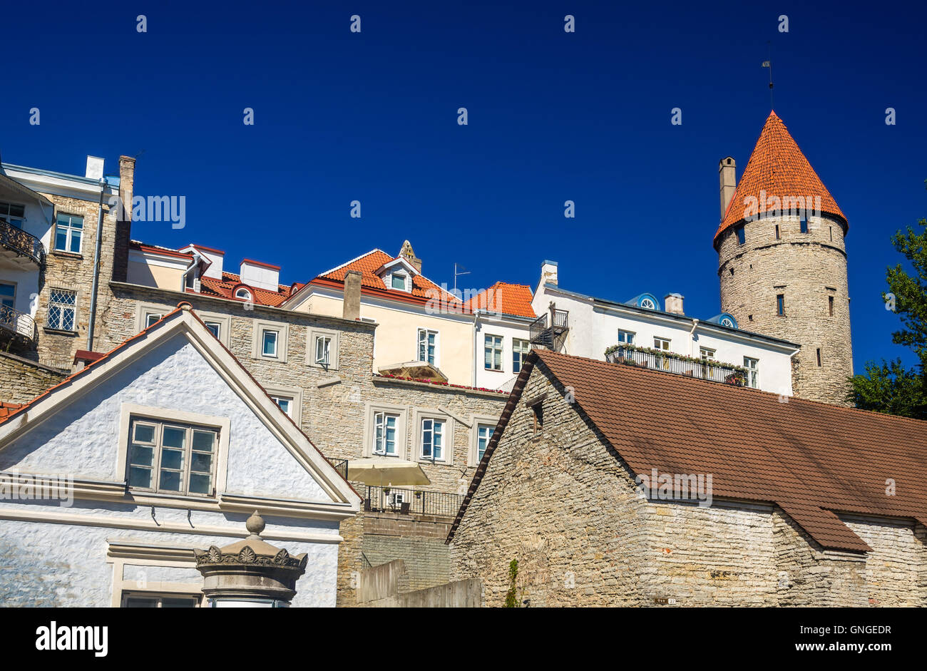 Buildings in the historic centre of Tallinn, Estonia Stock Photo - Alamy