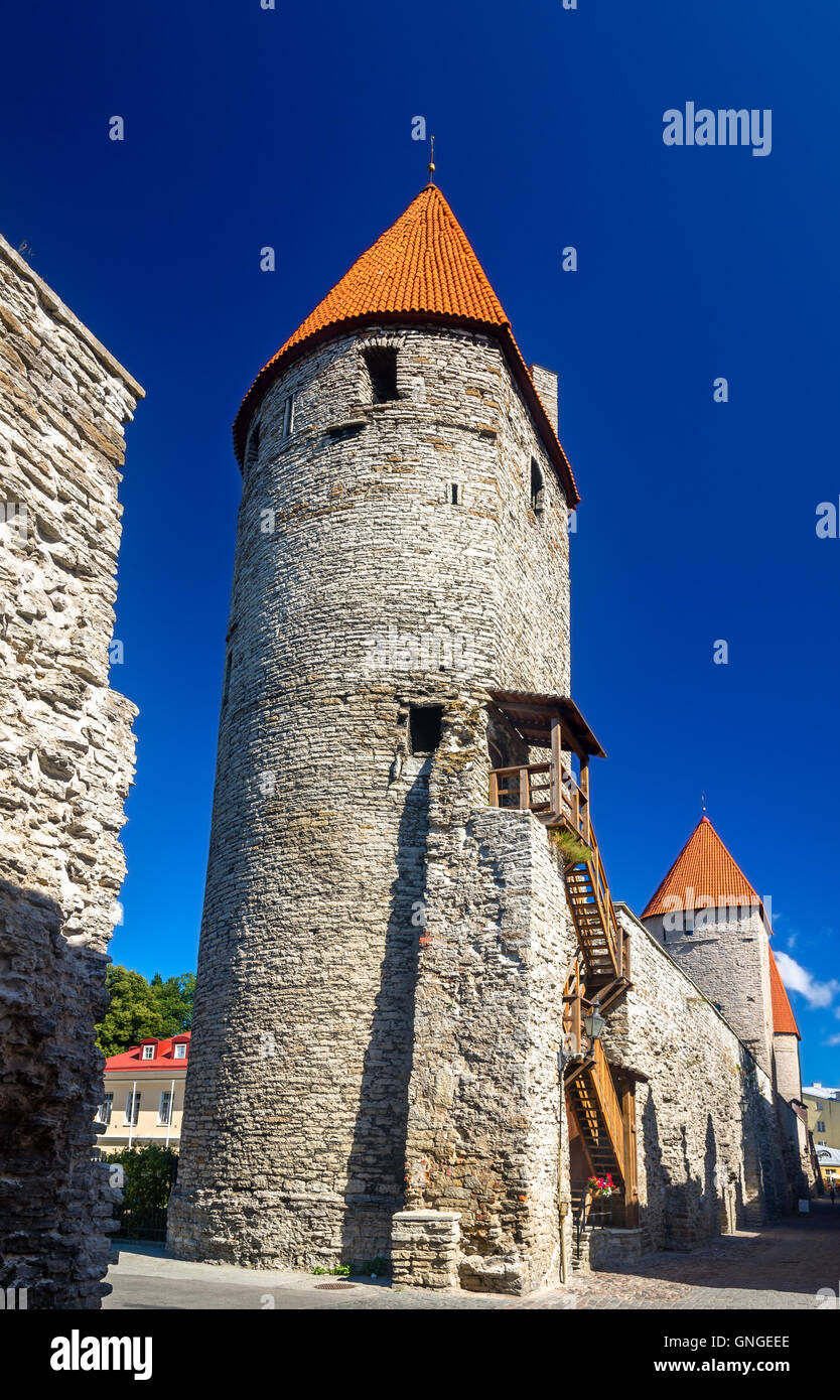 Medieval towers city wall tallinn hi-res stock photography and images ...