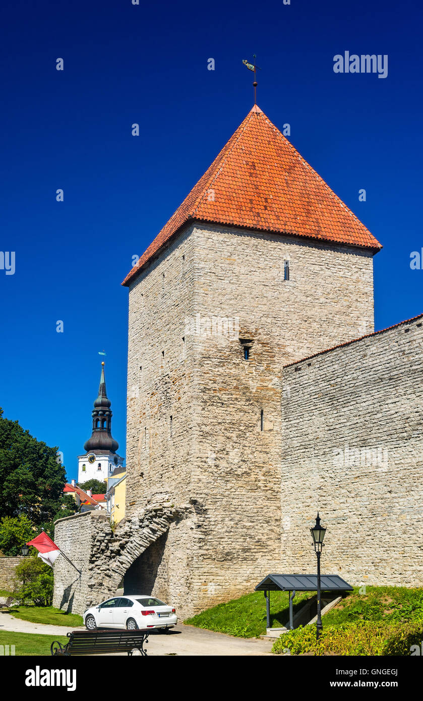 Maiden tower, Tallinn city walls - Estonia Stock Photo - Alamy