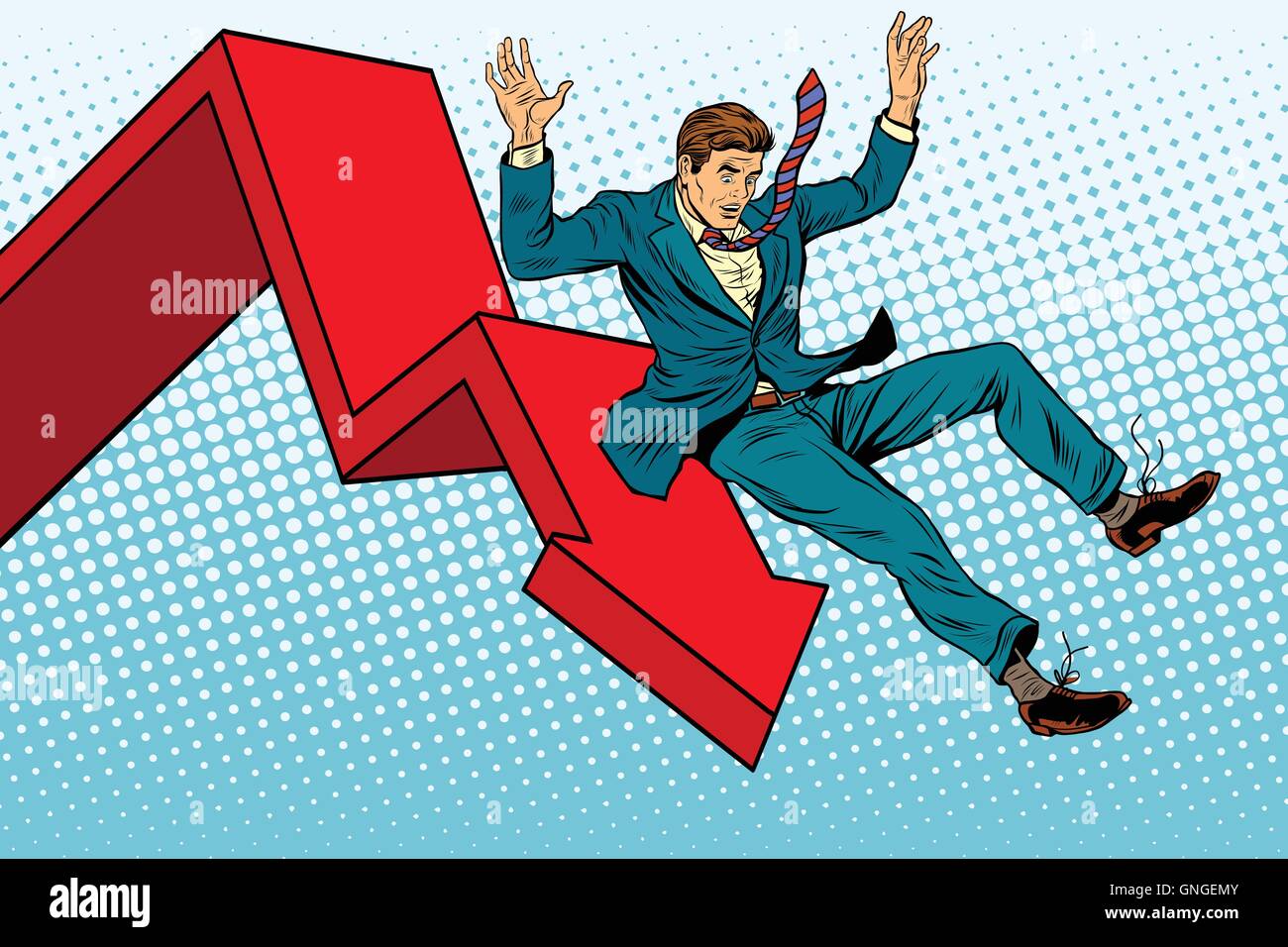 Business collapse Stock Vector Images - Alamy