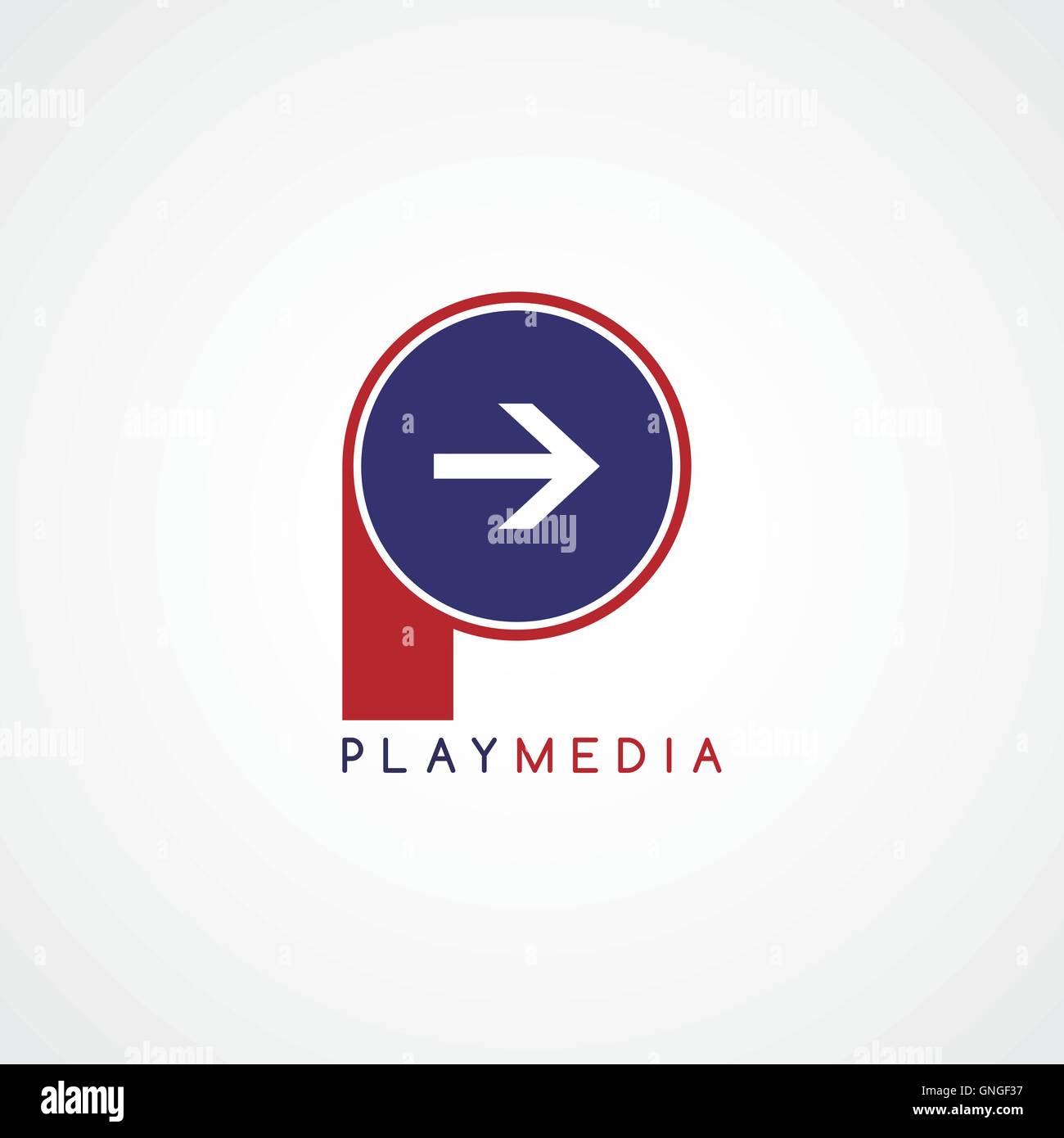 arrow media play icon theme logotype Stock Vector Image & Art - Alamy