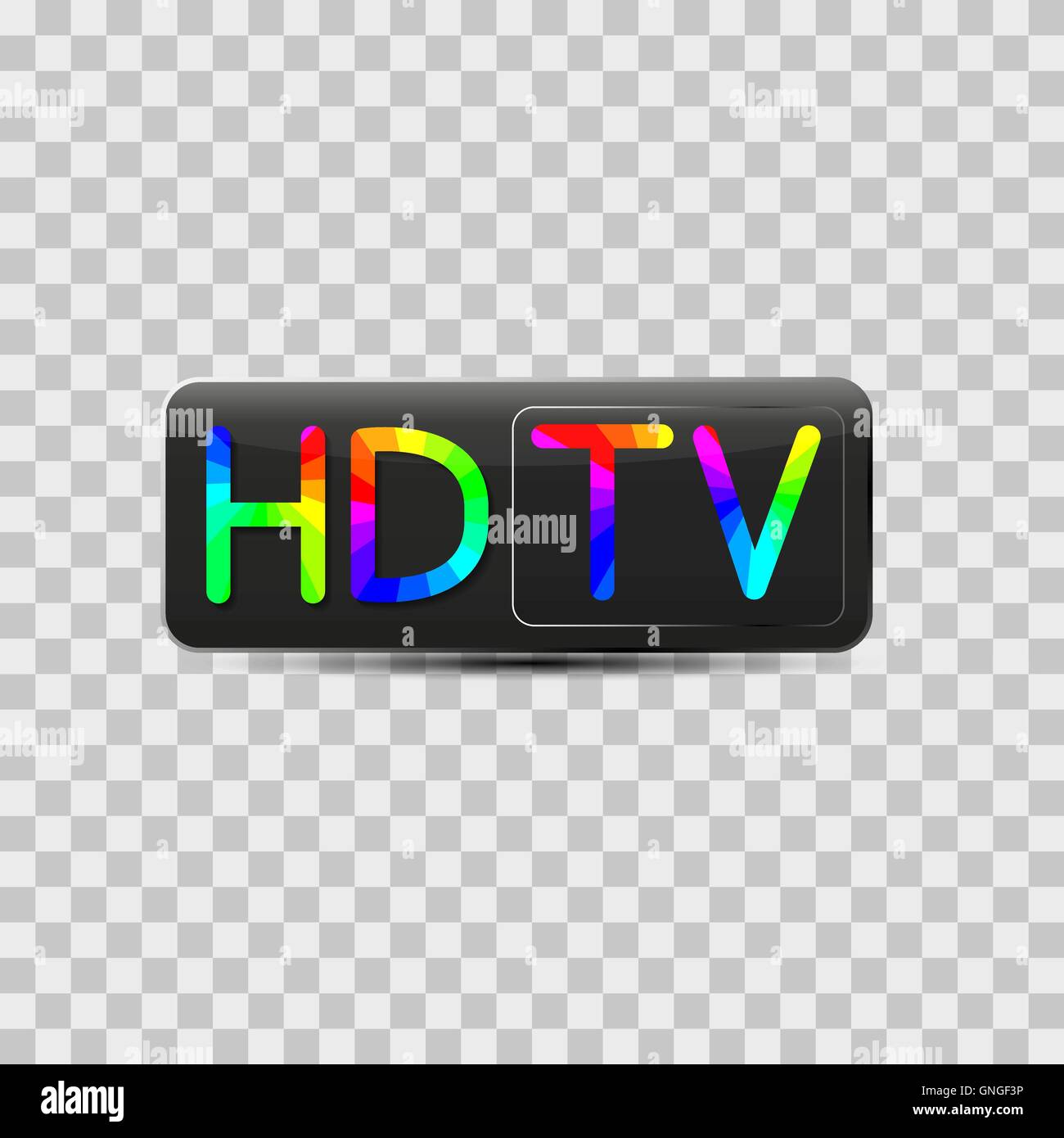 High-definition video sign, vector illustration Stock Vector Image ...