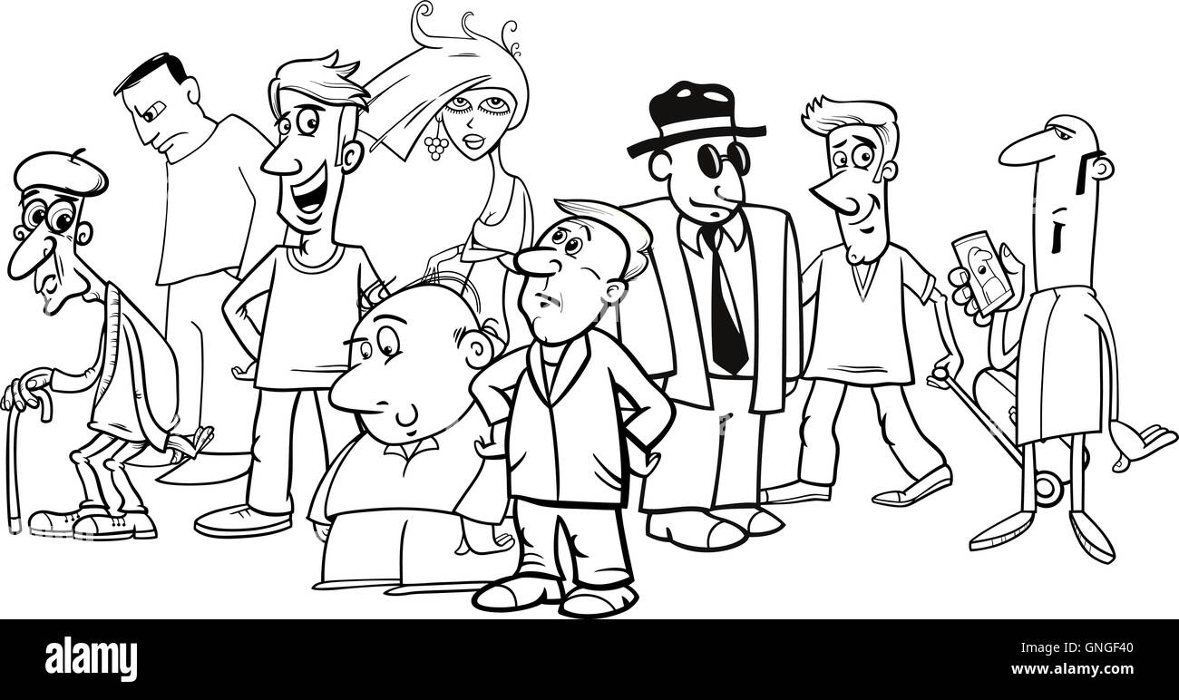 cartoon people crowd Stock Vector Image & Art - Alamy