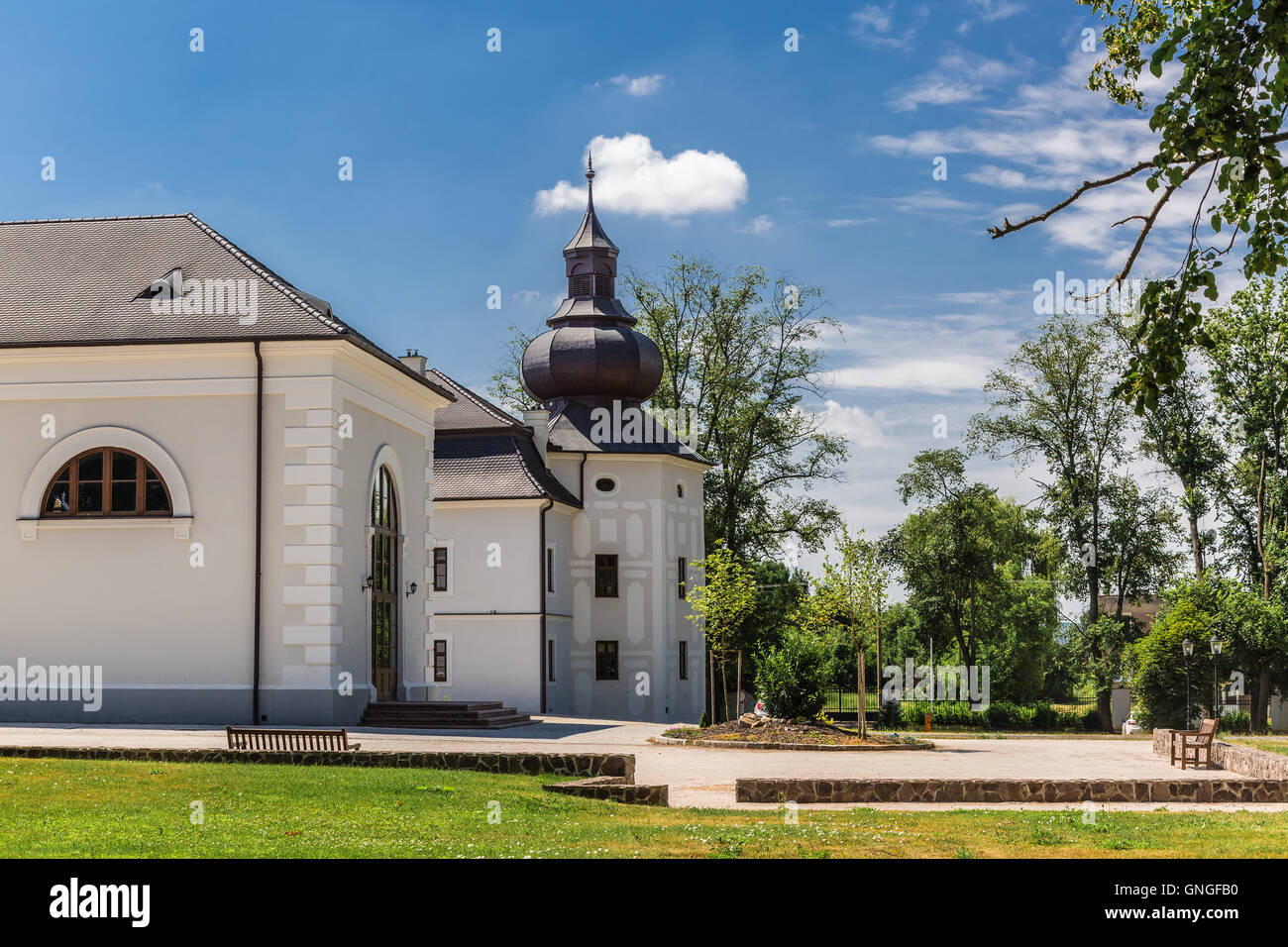Renaissance castle Chateau Appony in village Oponice, Slovakia Stock ...