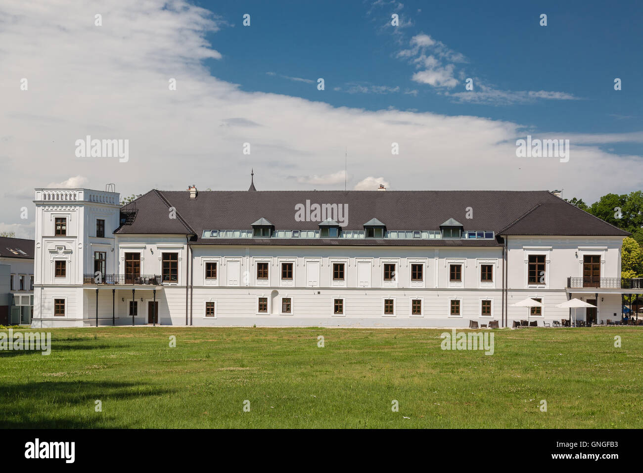 Renaissance castle Chateau Appony in village Oponice, Slovakia Stock ...