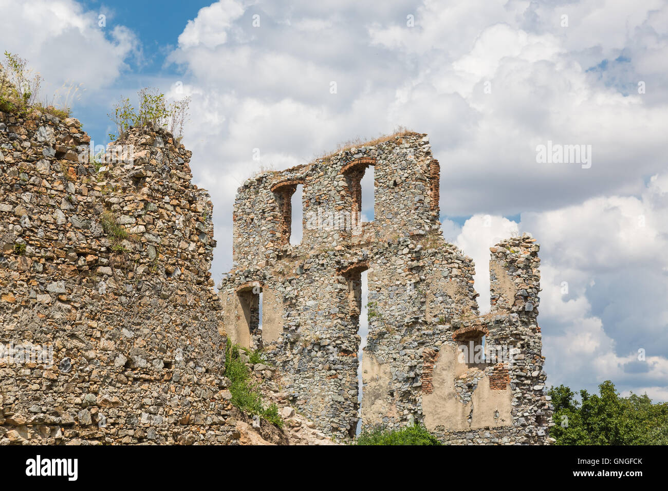 Apponyi castle ruins from the 13th century. Oponice, Slovakia Stock ...