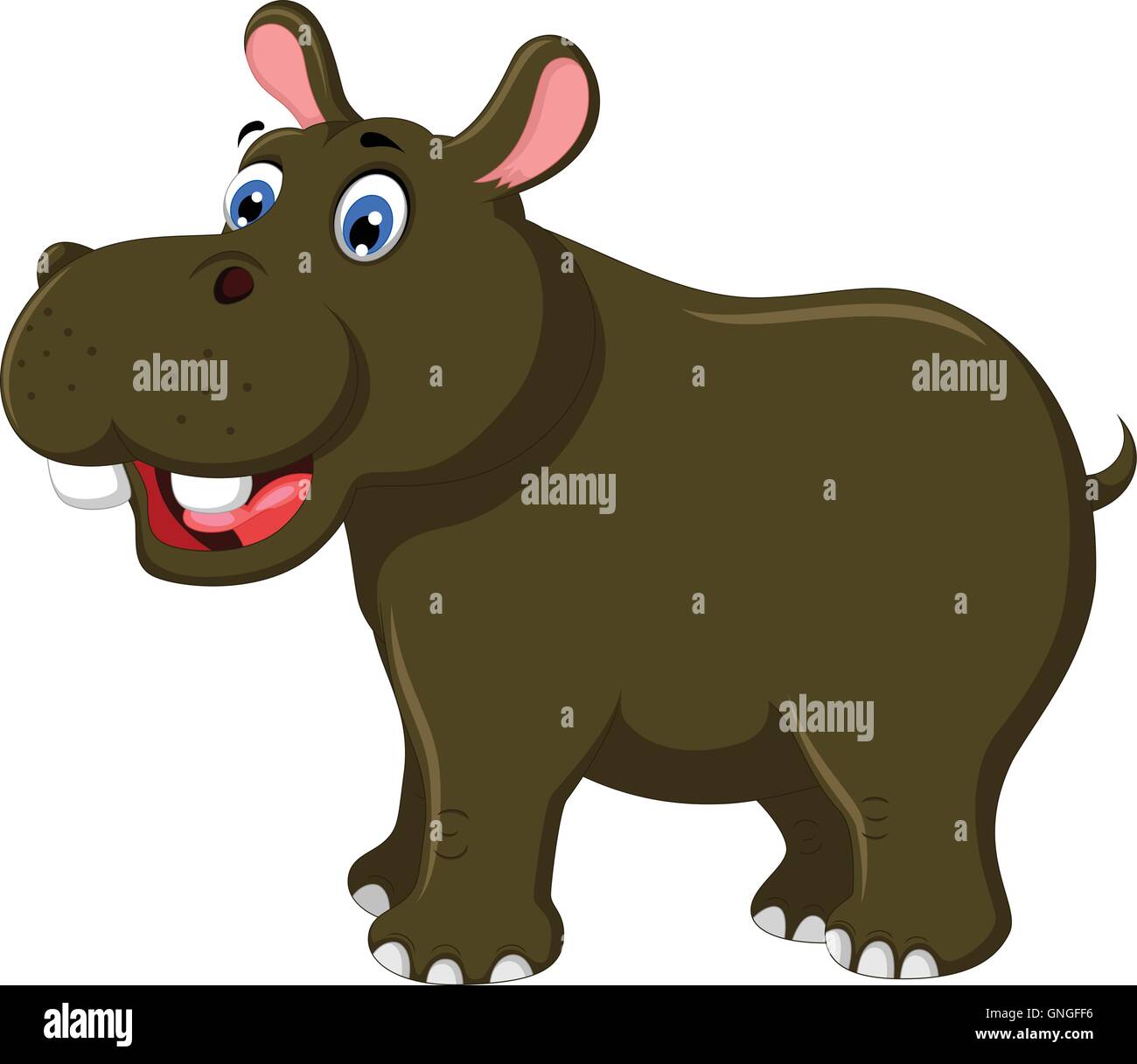 cute hippo cartoon for you design Stock Vector Image & Art - Alamy