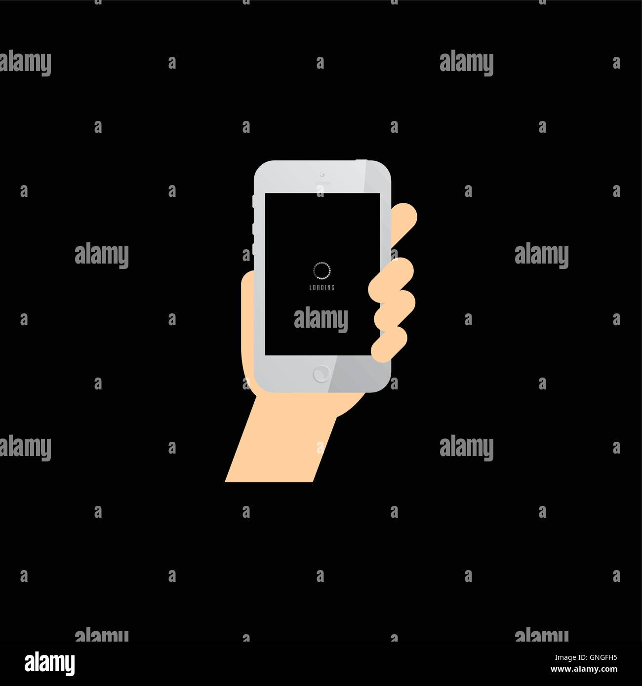 Human hands holding digital Stock Vector Images - Alamy