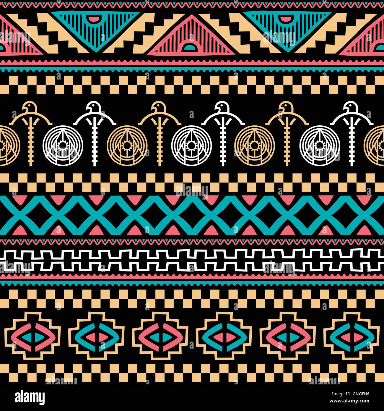 color native ethnic seamless pattern Stock Vector Image & Art - Alamy