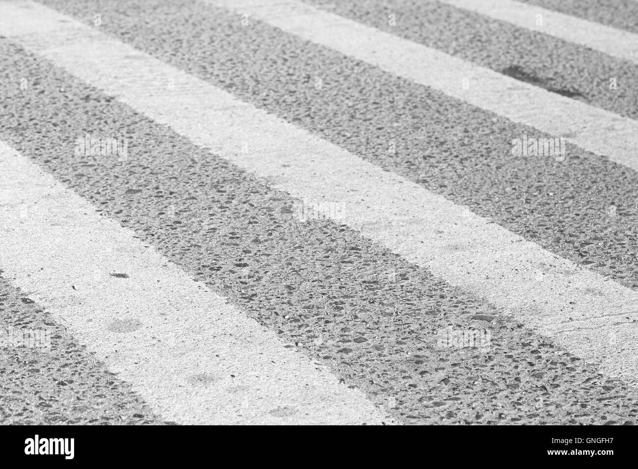Perspective Asphalt Road Crosswalk Stripes High Resolution Stock ...