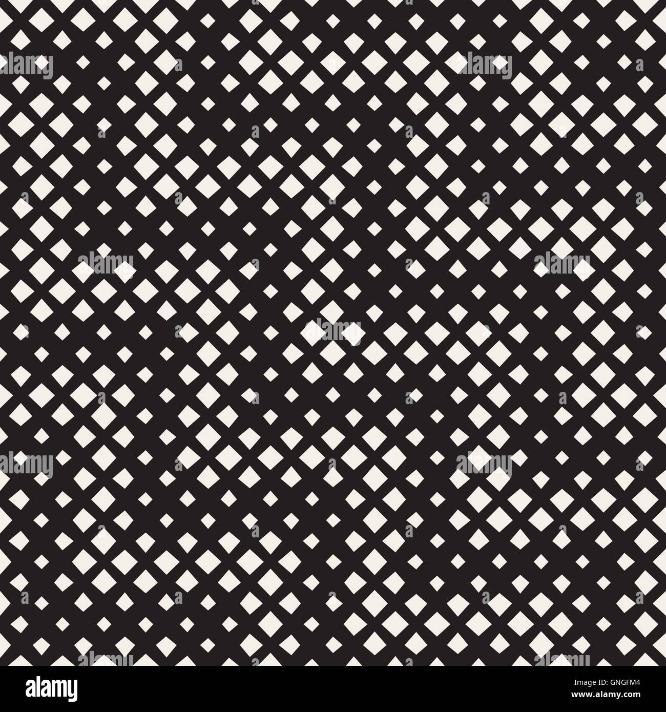 Vector Seamless Black And White ZigZag Halftone Rectangles Geometric Pattern Stock Vector Image ...