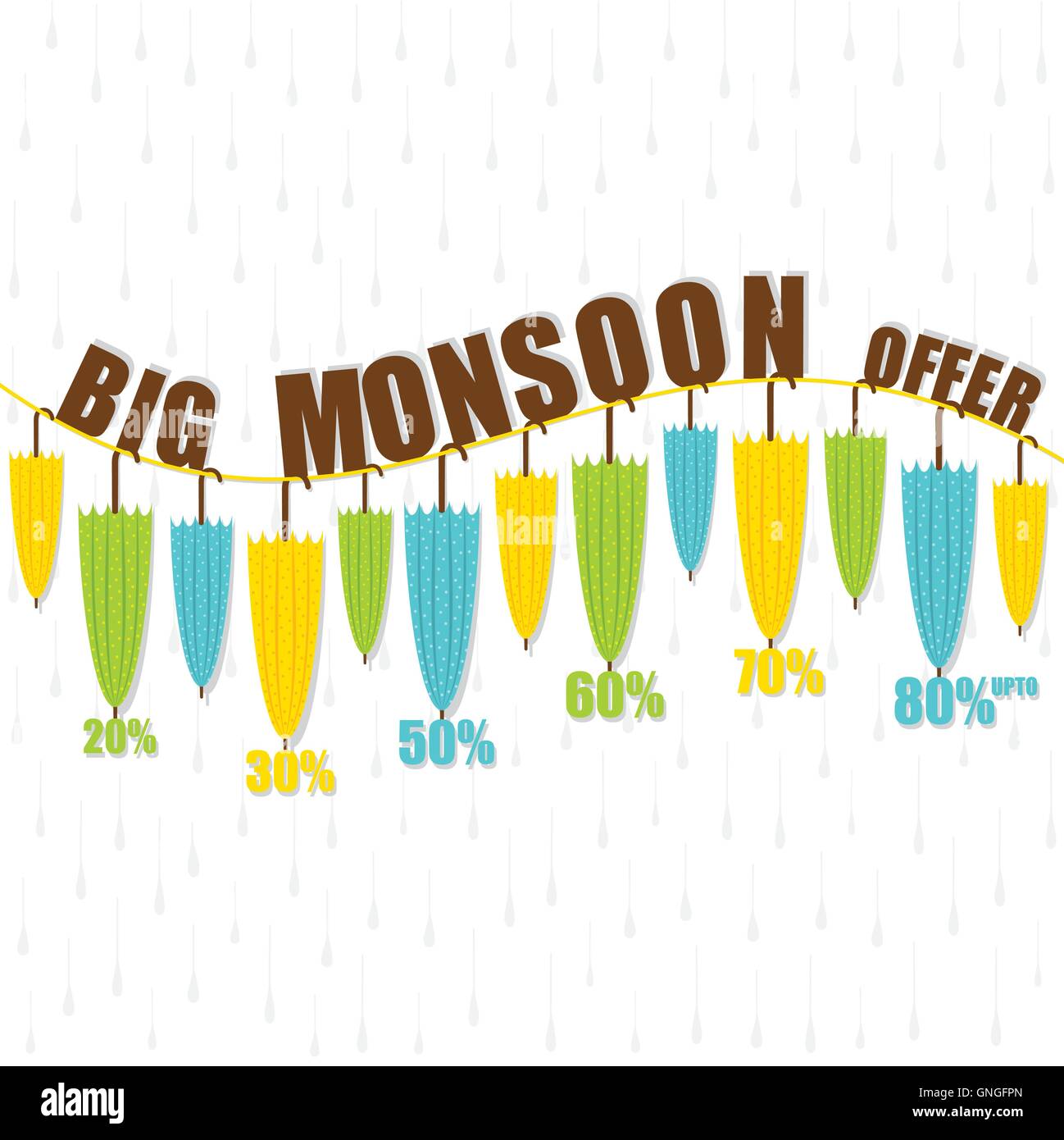 big monsoon offer banner design Stock Vector Image & Art - Alamy