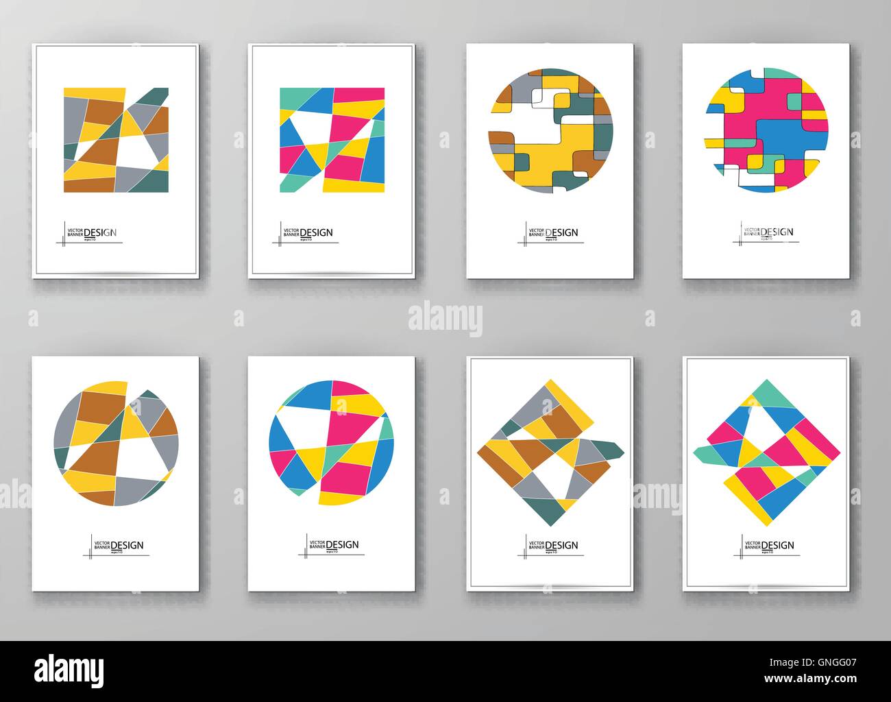 Set of abstract design templates Stock Vector Image & Art - Alamy