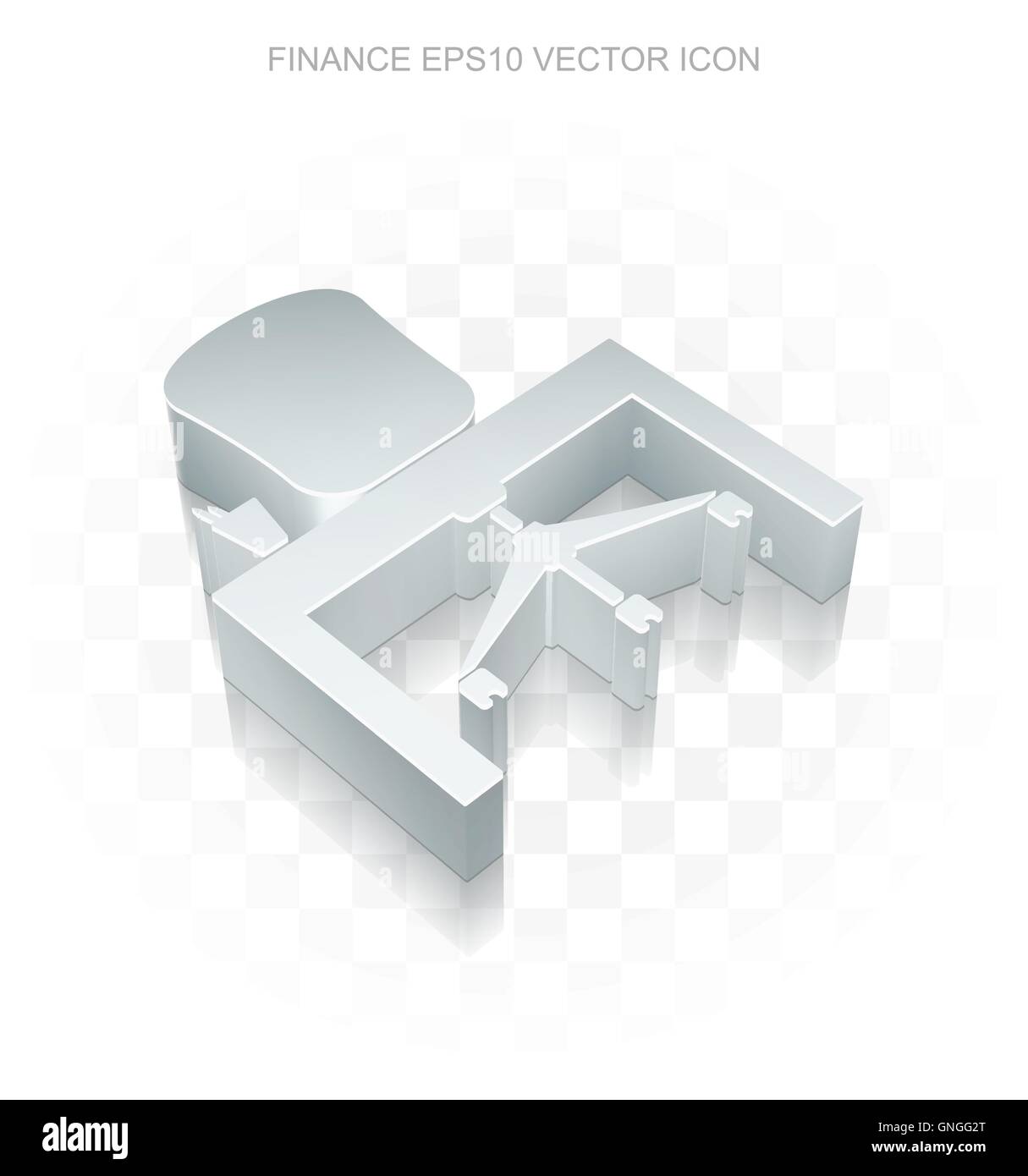 Silver office chair Stock Vector Images - Alamy