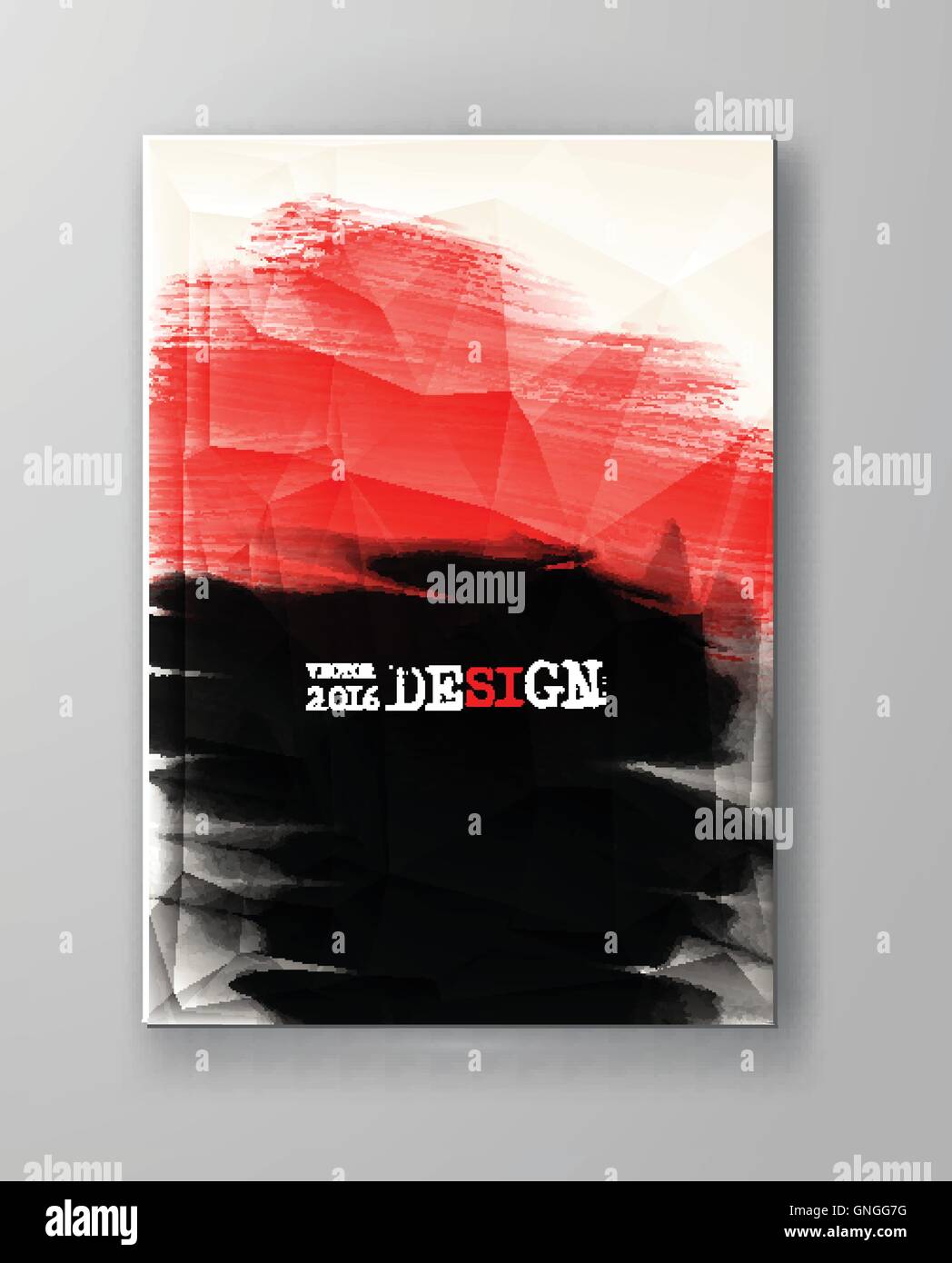 Brochure red black paint backgrounds Stock Vector Images - Alamy
