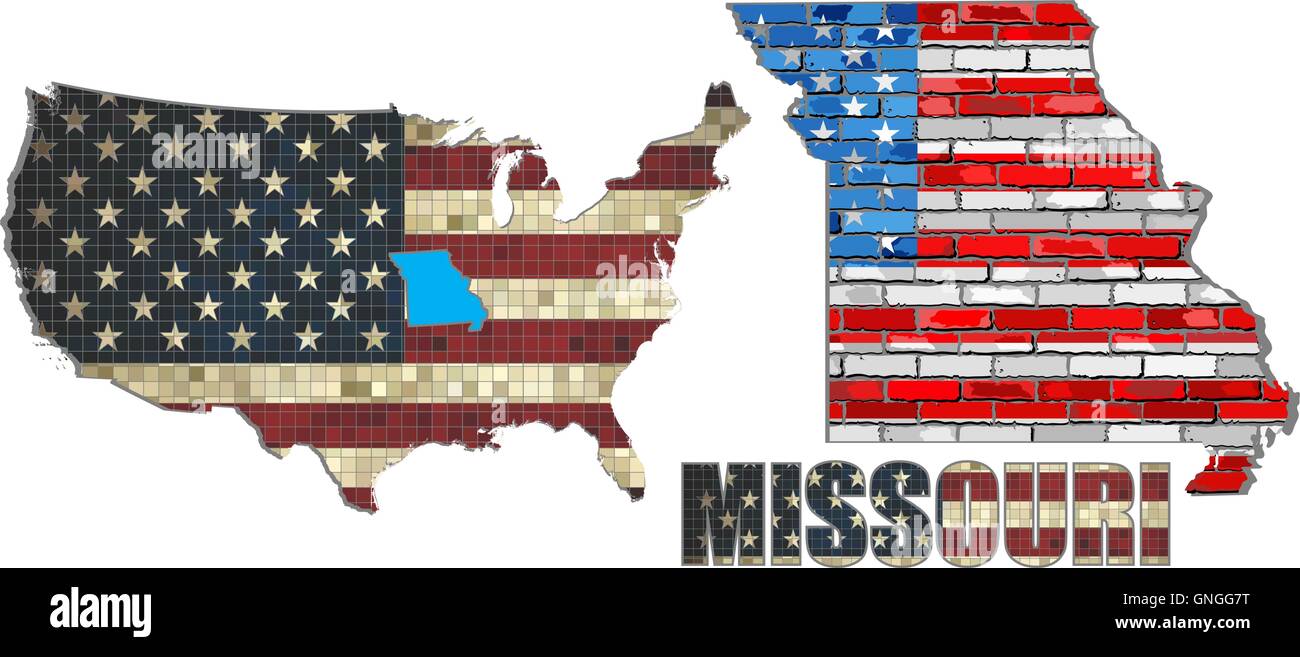 Missouri us state flag Stock Vector Images - Alamy