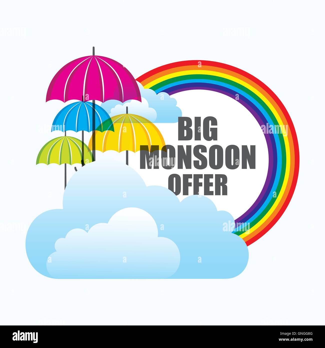 big monsoon offer banner design Stock Vector Image & Art - Alamy