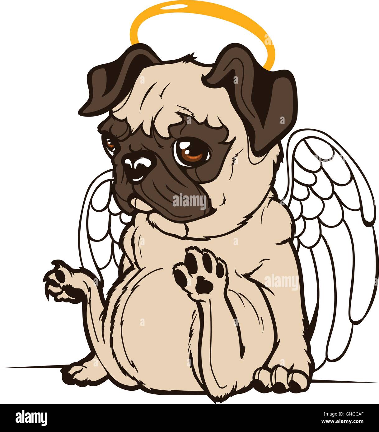 Dog angel illustration Stock Vector Images - Alamy