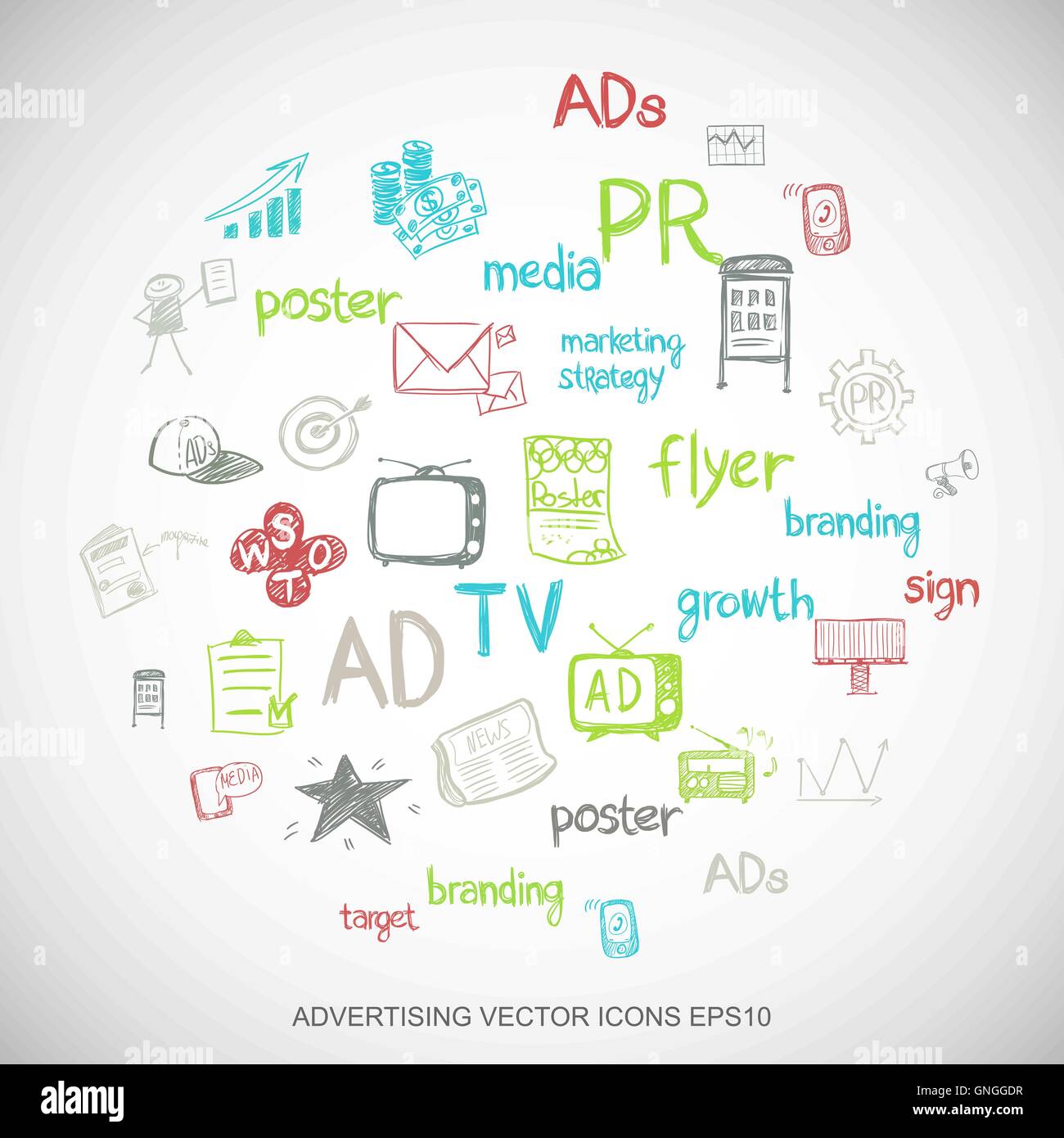 Red white and blue advert Stock Vector Images - Alamy