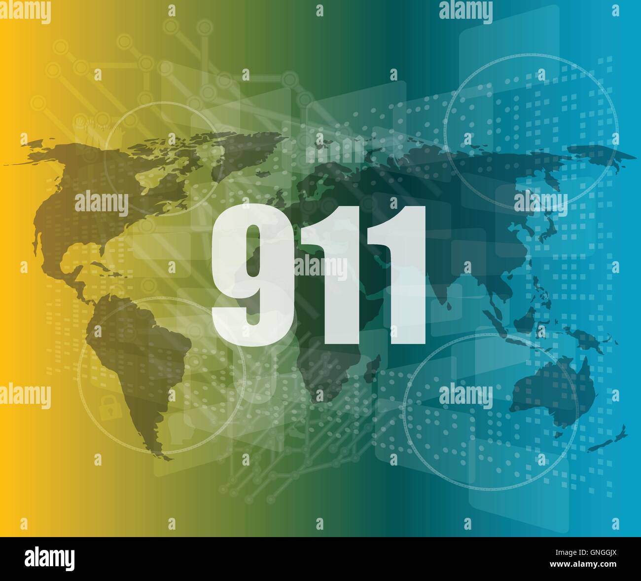 911 words on digital touch screen interface vector quotation marks with thin line speech bubble ...