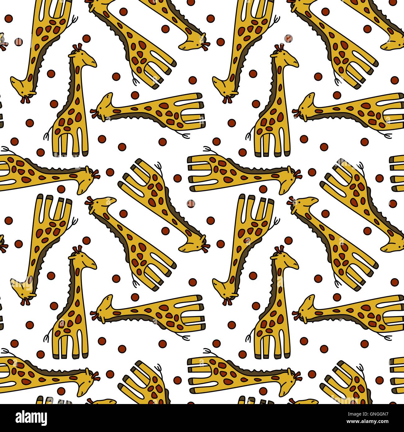 Giraffe pattern Stock Vector Images - Alamy