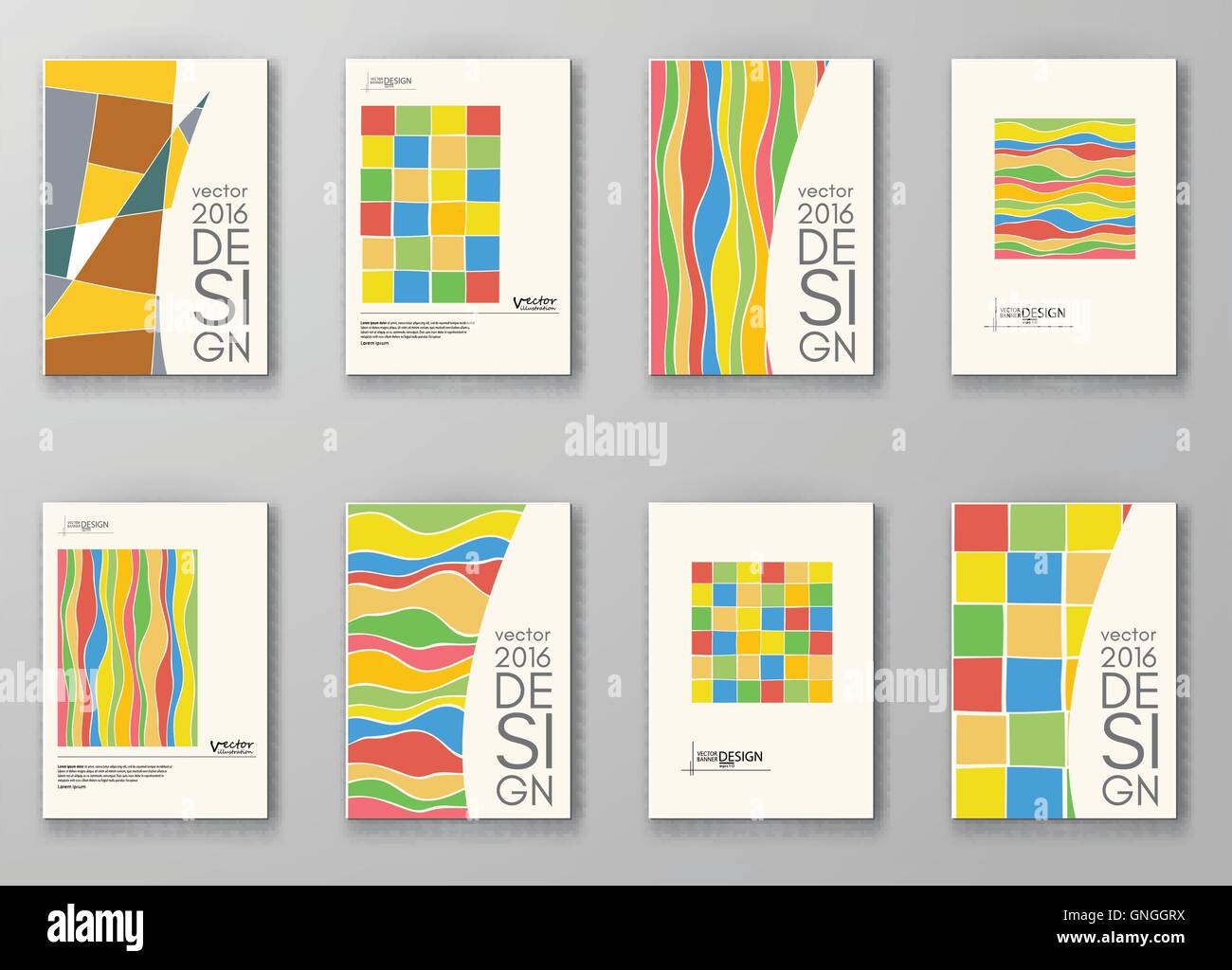 Set of abstract design templates Stock Vector Image & Art - Alamy