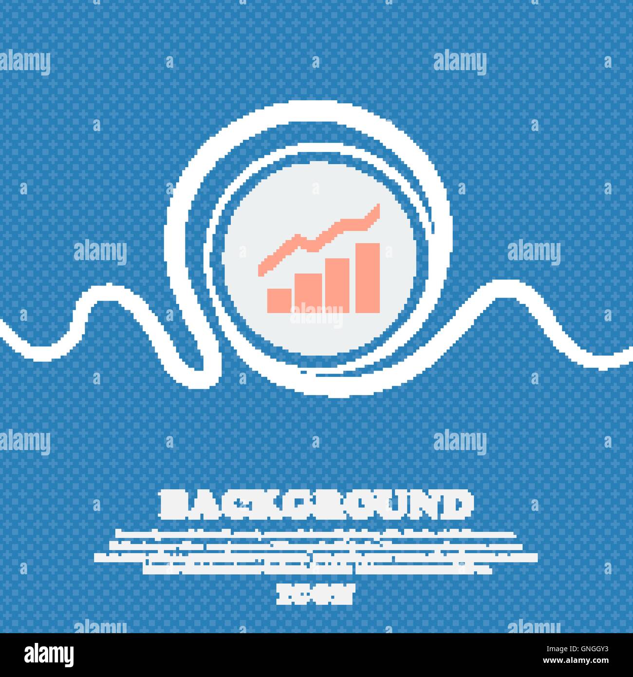 Growth and development concept. graph of Rate sign icon. Blue and white ...